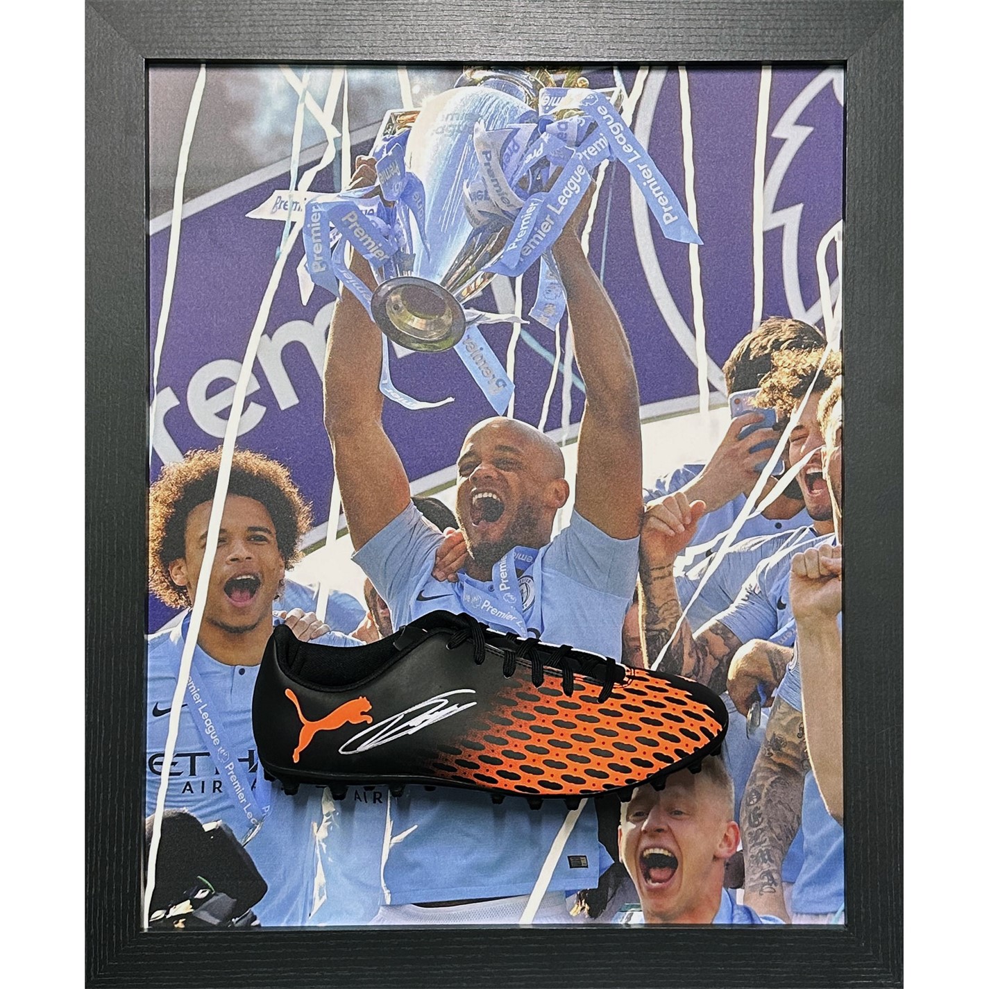 Manchester City FC | Vincent Kompany Manchester City signed Puma boot ...