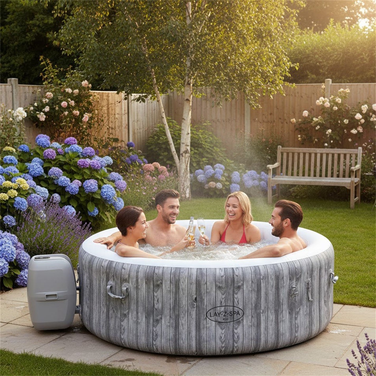 Lay-Z-Spa | Lay-Z-Spa Fiji Airjet 6 person Hot Tub | Grey ...