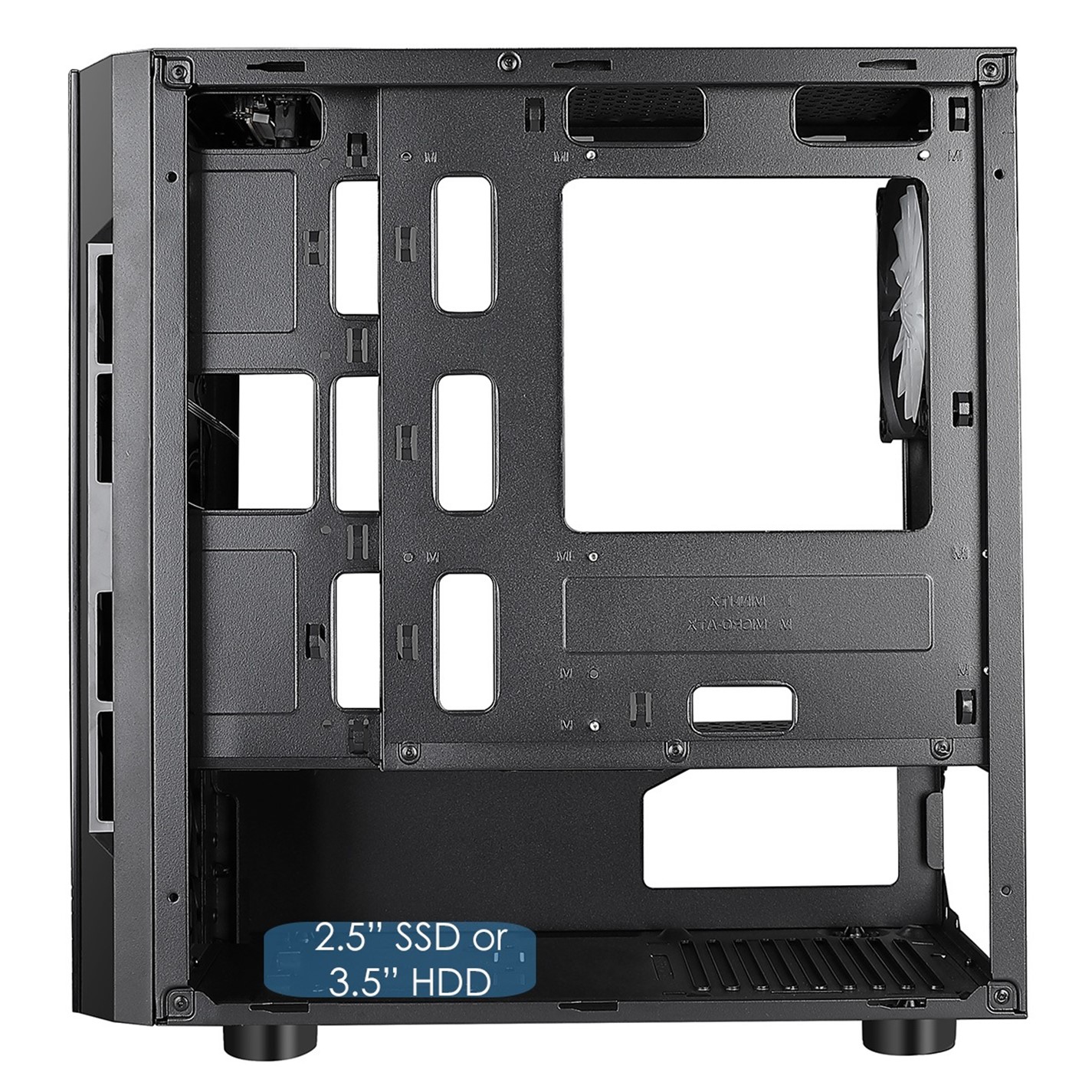 CiT Flash Gaming Matx Case 4x ARGB fans TG Front and Side Panels EPE ...