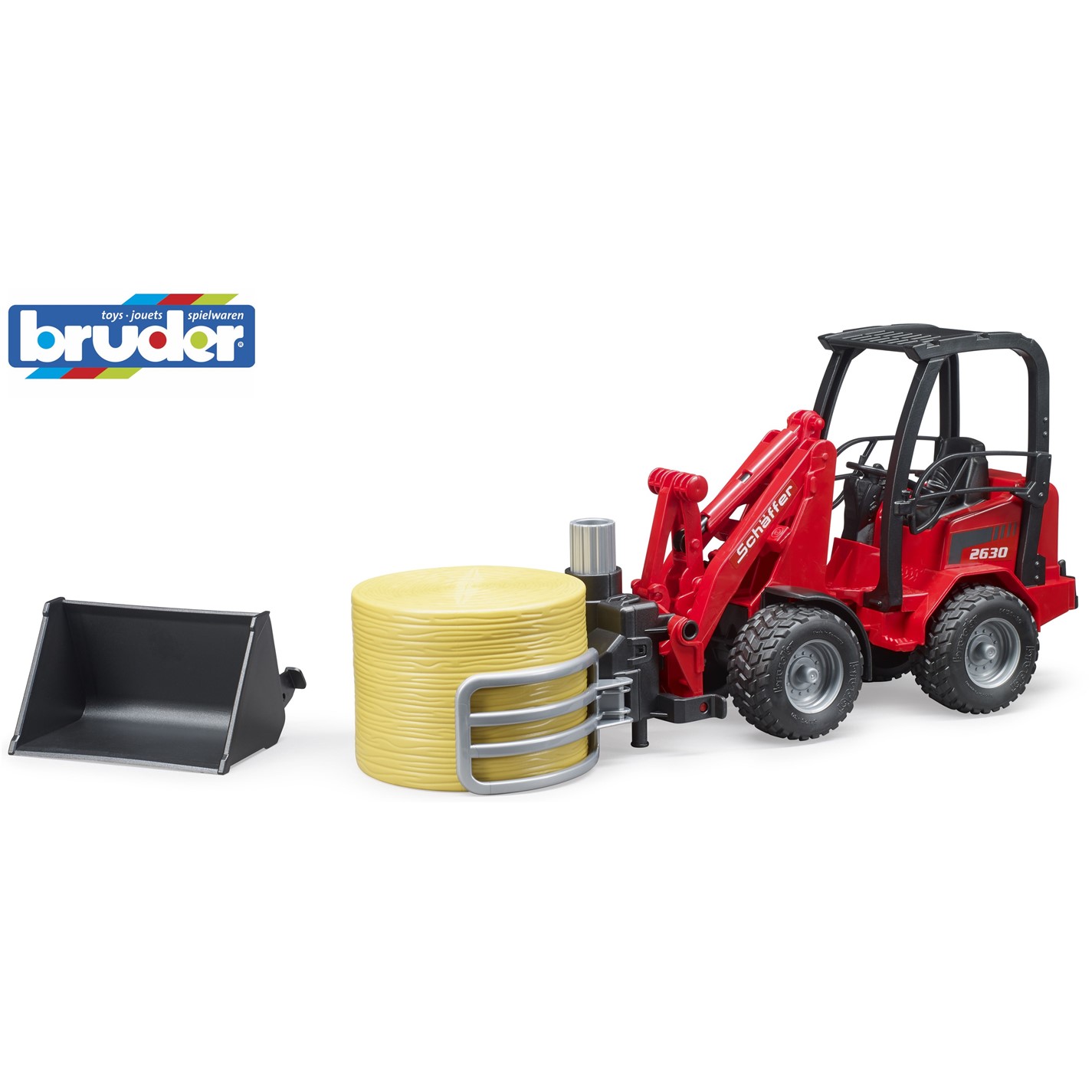 Bruder | Bruder 1:16 Sch¿ffer Compact loader 2630 with bale | Multi ...