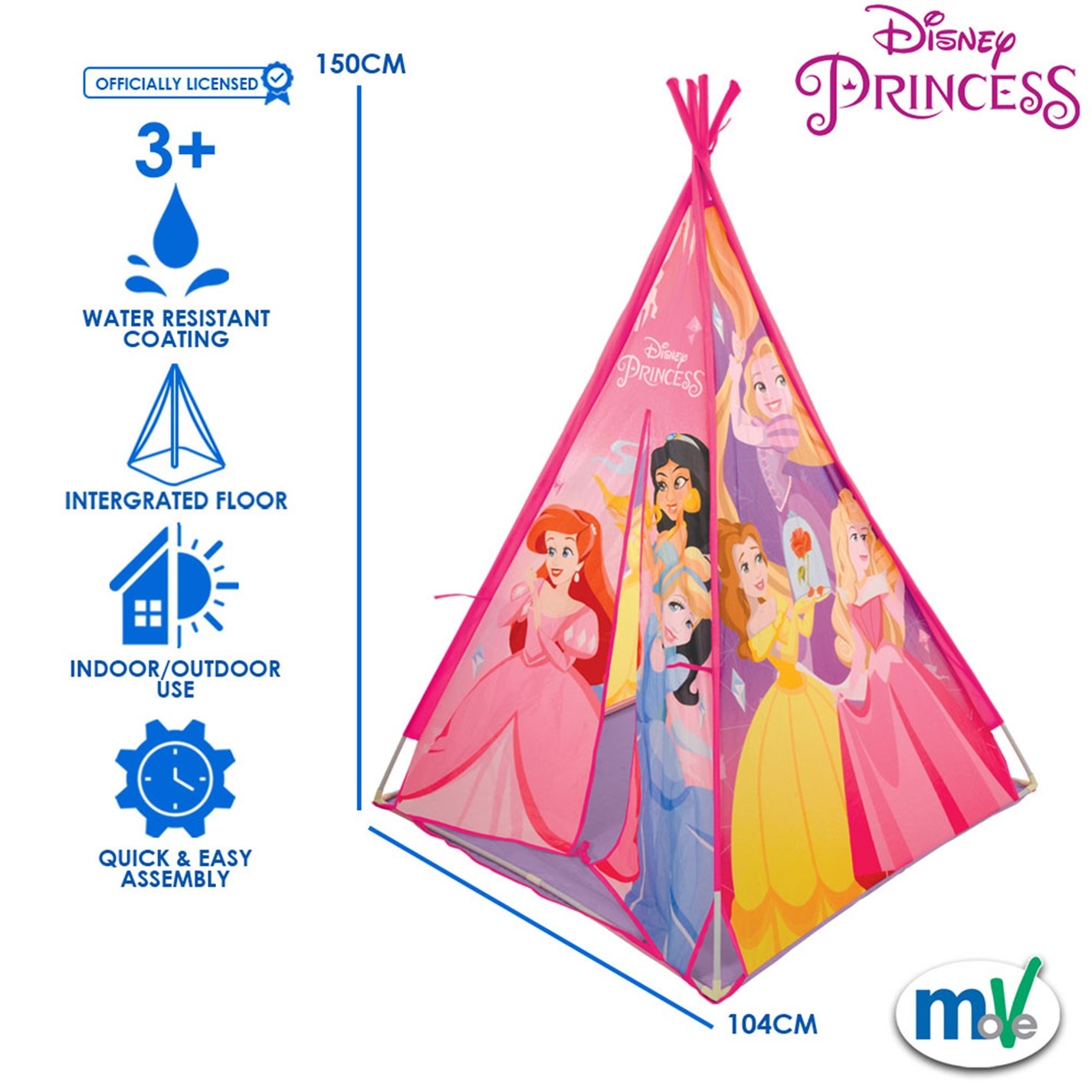Disney | MoVe Disney Princess Play Tent | Multi | SportsDirect.com