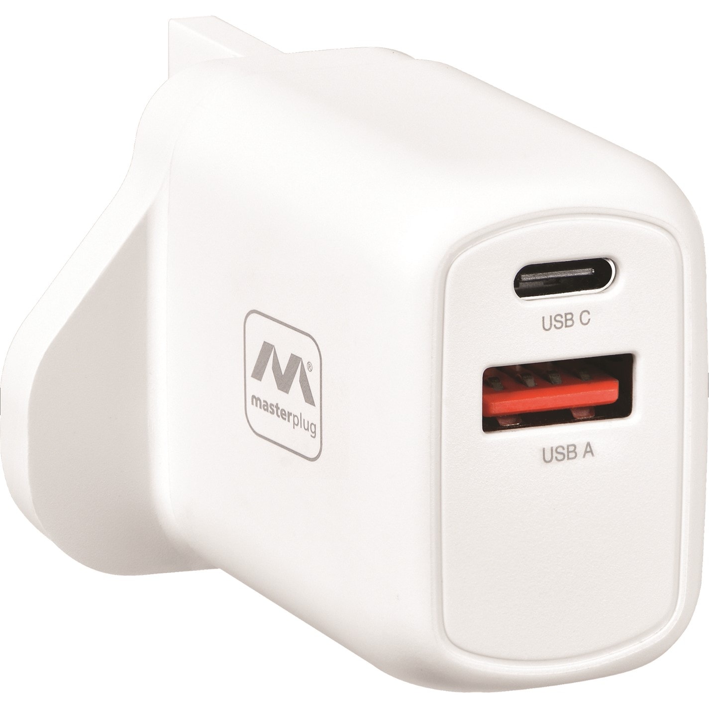 Masterplug | Masterplug Charger Plug USB A & C Ports | White ...