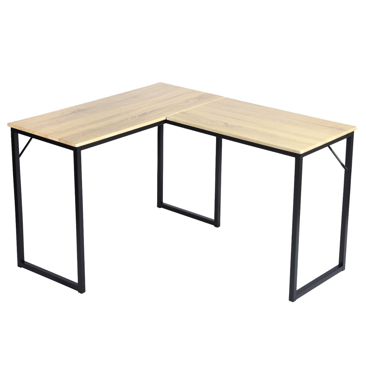 FurnitureR | L-Shaped Corner Desk 129 cm Home Office Computer Table ...