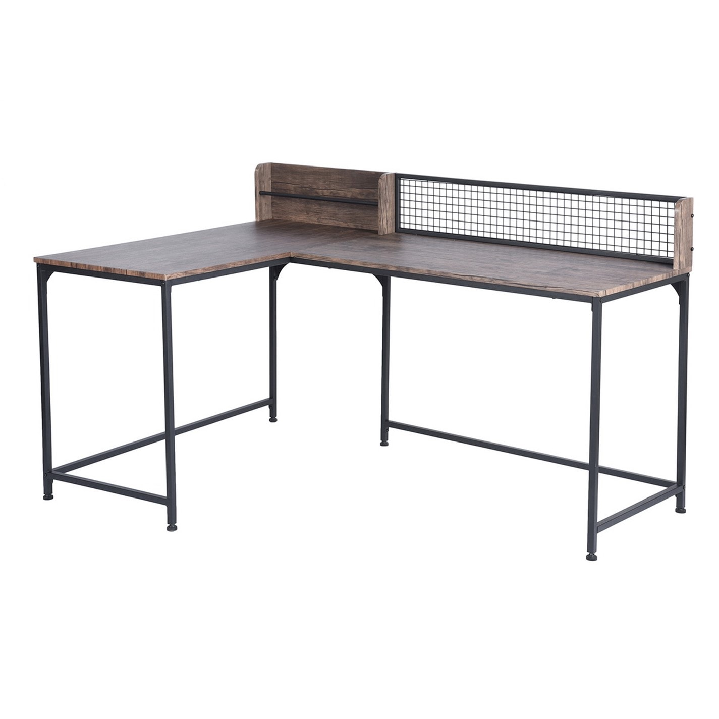 Convenience Concepts | L-Shaped Corner Desk Industrial Computer Table ...