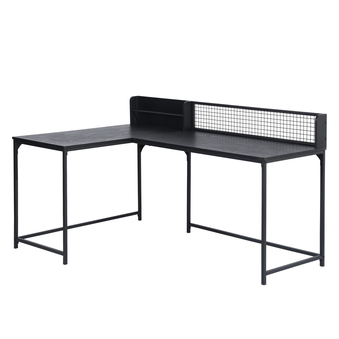 Convenience Concepts | L-Shaped Corner Desk Industrial Computer Table ...