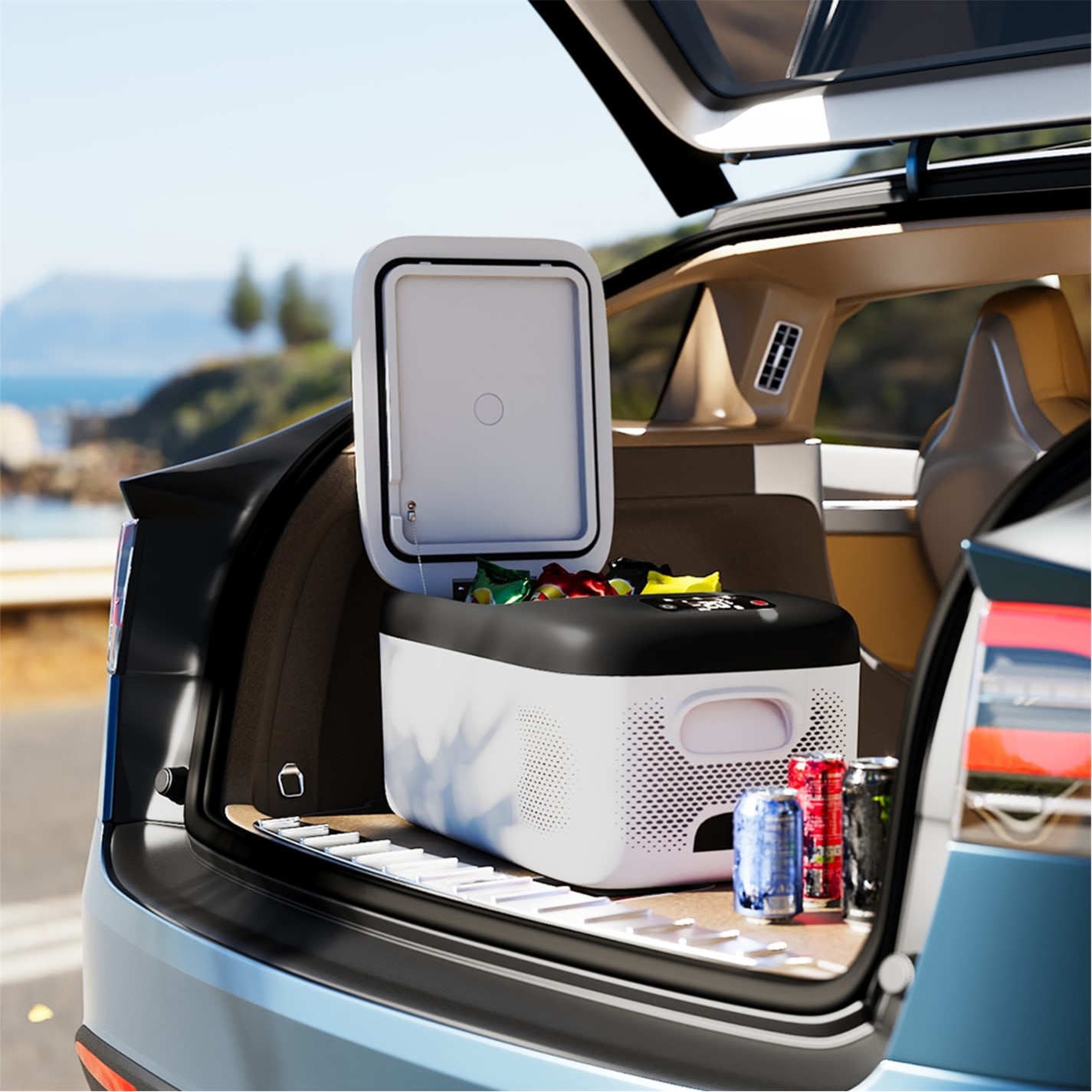 Kabinet UK | 16L Compressor Car Refrigerator with Display | White,Black ...