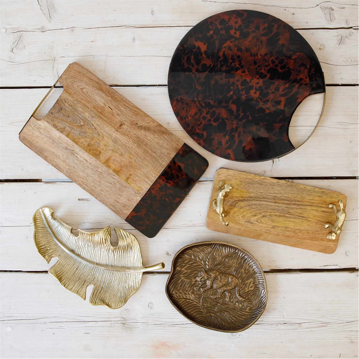 Artesa | Mango Wood Rectangular Serving Platter | Brown | SportsDirect.com
