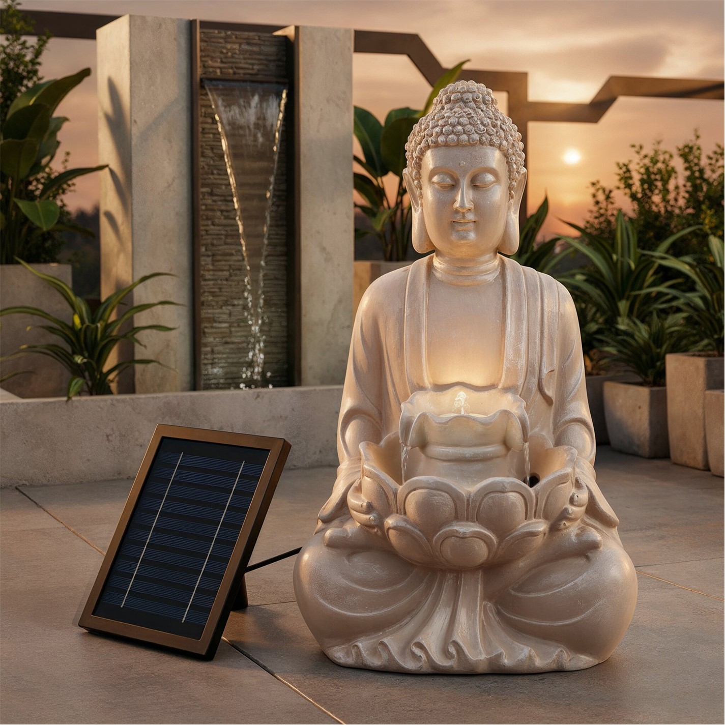 Streetwize | Solar Water with Battery Backup - Buddha Fountain ...