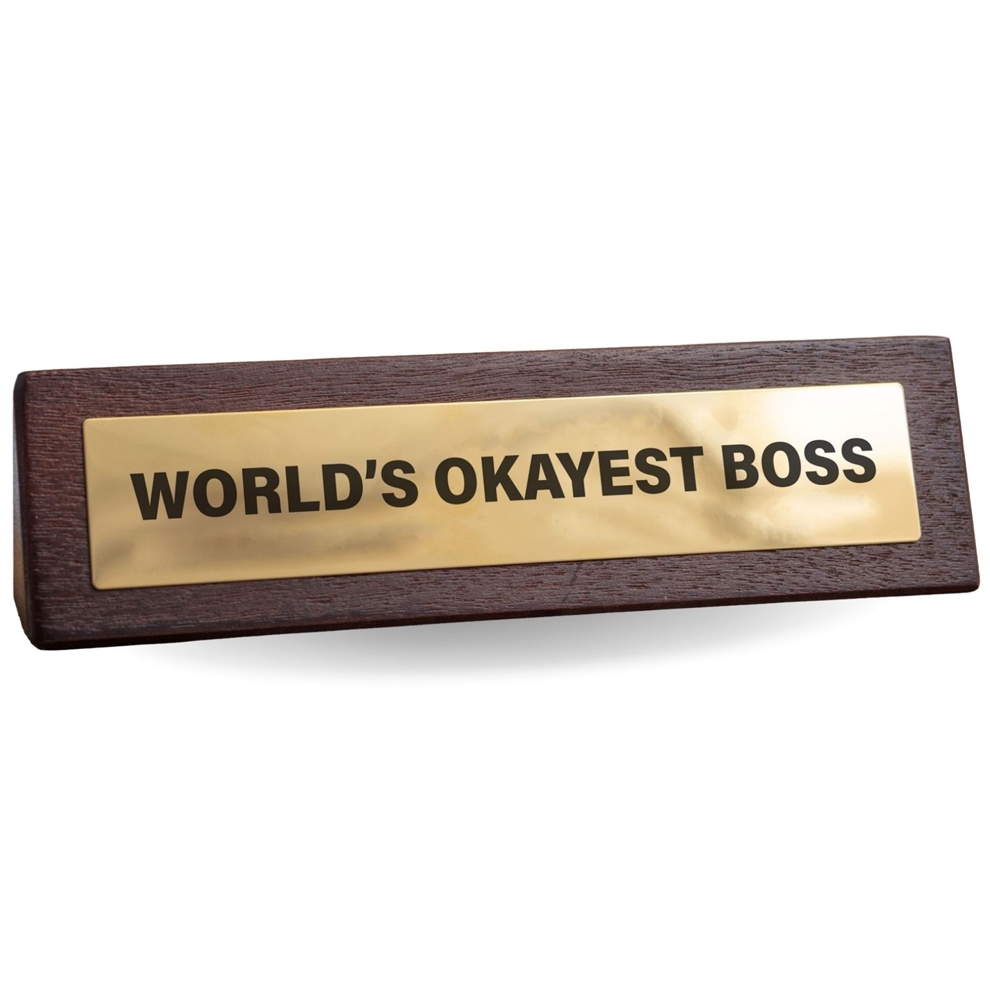 Boxer Gifts | World’s Okayest Boss Joke Desk Sign - Office Gift | Multi ...