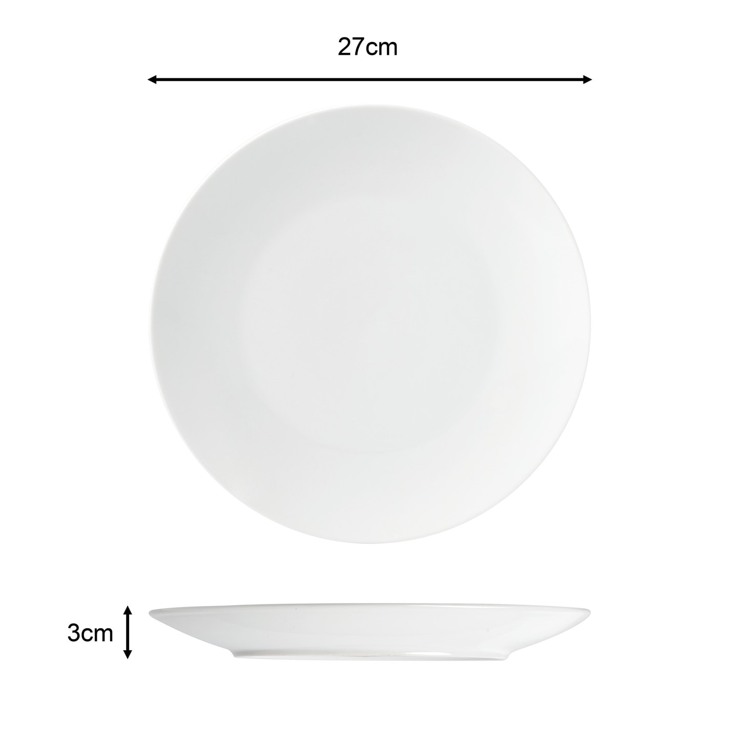 Waterside | 18pc White Everyday Round Dinner Set | White | SportsDirect.com