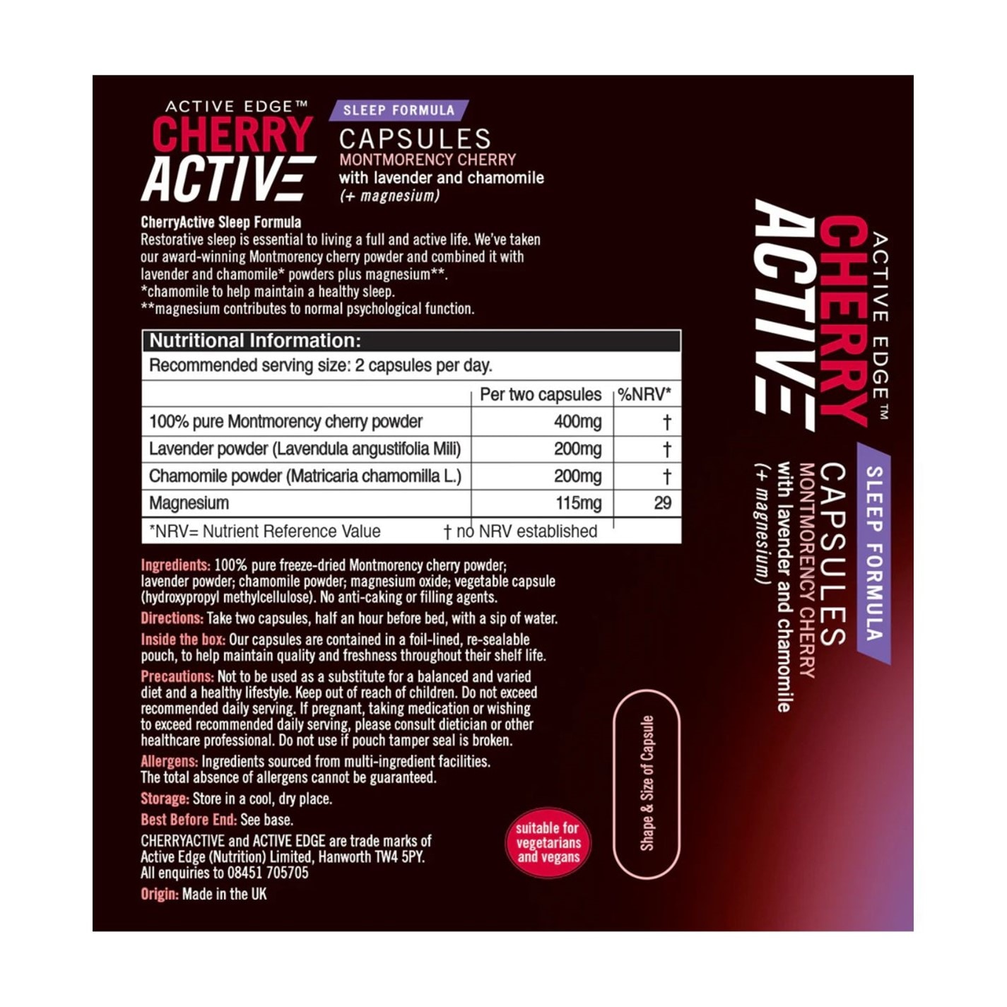 Cherry Active | Cherry Active Sleep Formula Capsules: 30 Capsules ...