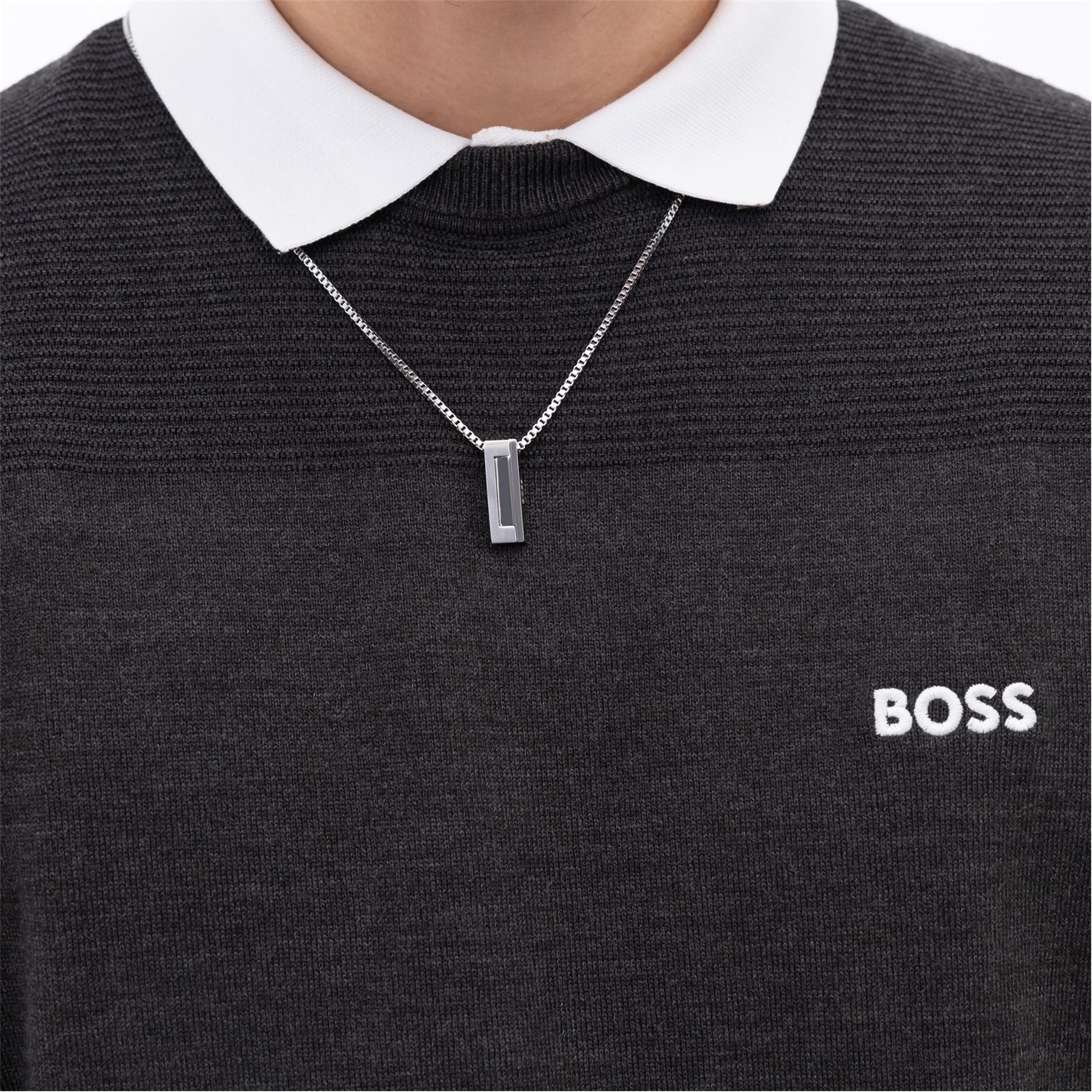 Boss | Gents BOSS Stainless Steel Candor Necklace | Silver ...