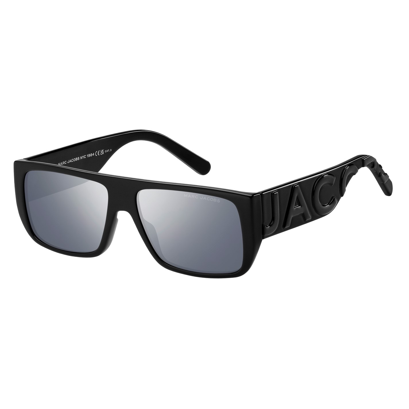 Marc Jacobs | Rec Flat Top Round Sunglasses | Black Grey | SportsDirect.com