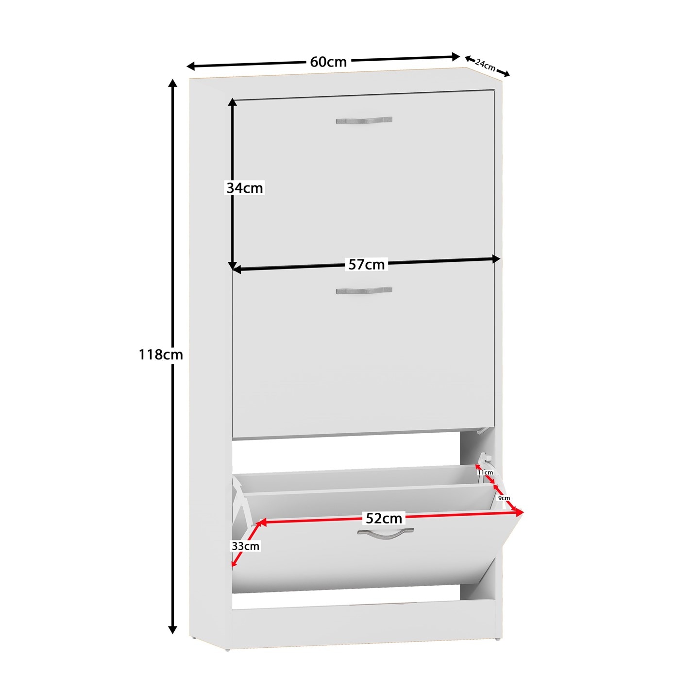 Lassic | Vida Designs 3 Drawer Shoe Cabinet | Shoe Storage ...