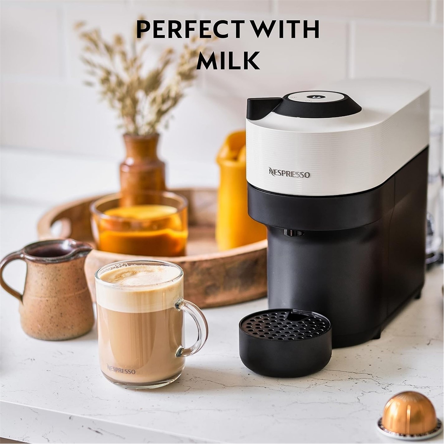 Nespresso | Nespresso Vertuo Pop Coffee Pod Machine By Krups | White ...
