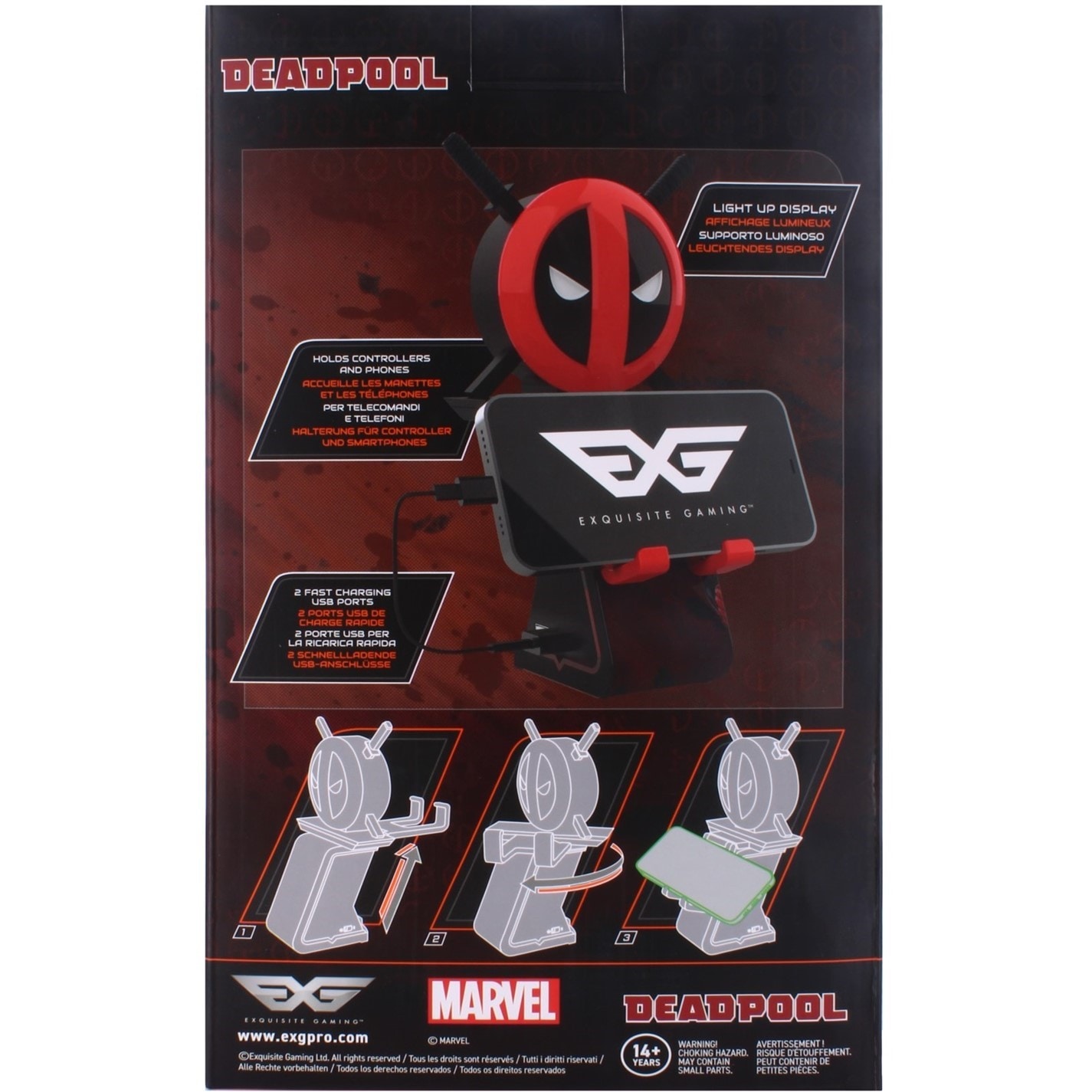 Cable Guys | Marvel Deadpool Phone & Device Light Up Charge Stand ...