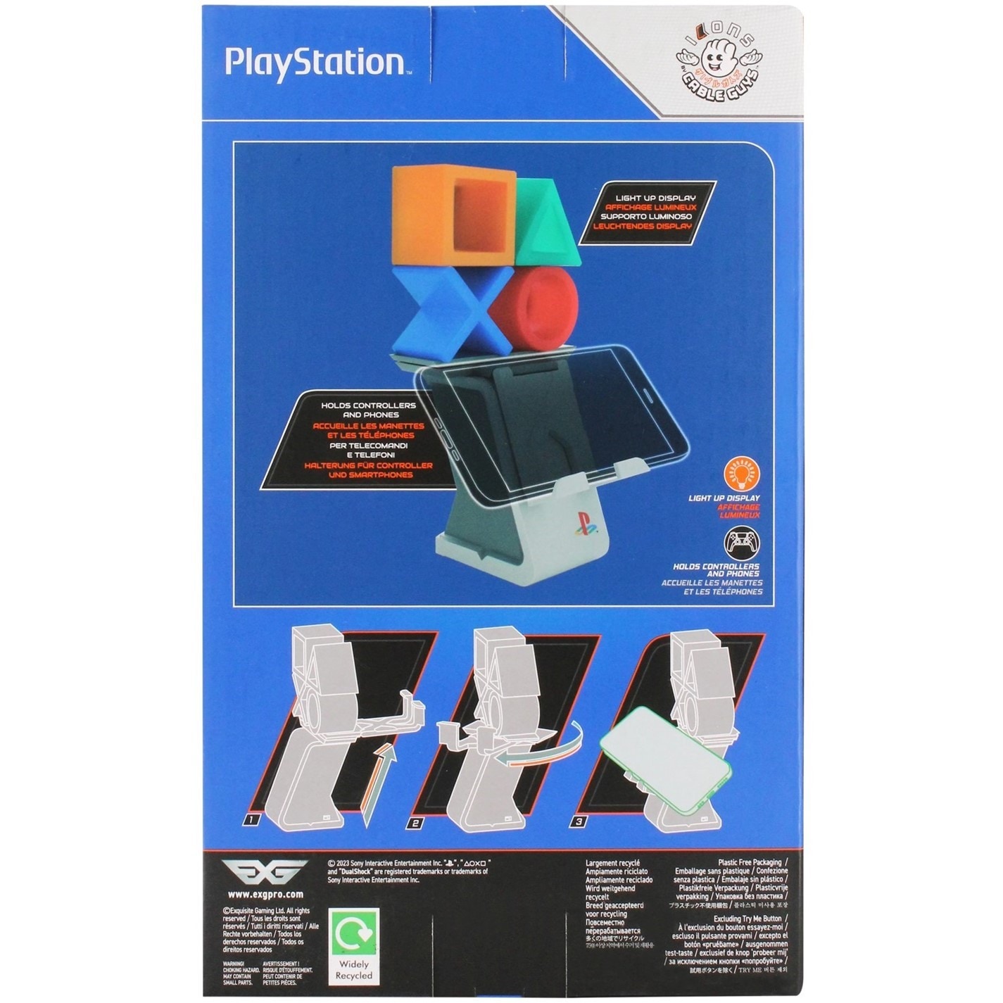Cable Guys | PlayStation Heritage Phone & Device Light Up Charge Stand ...