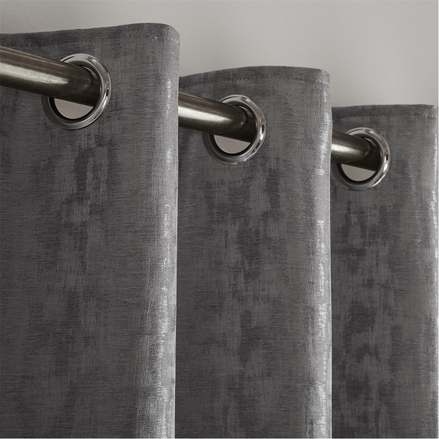 Studio | Keswick Metallic Eyelet C | Eyelet Curtains | SportsDirect.com