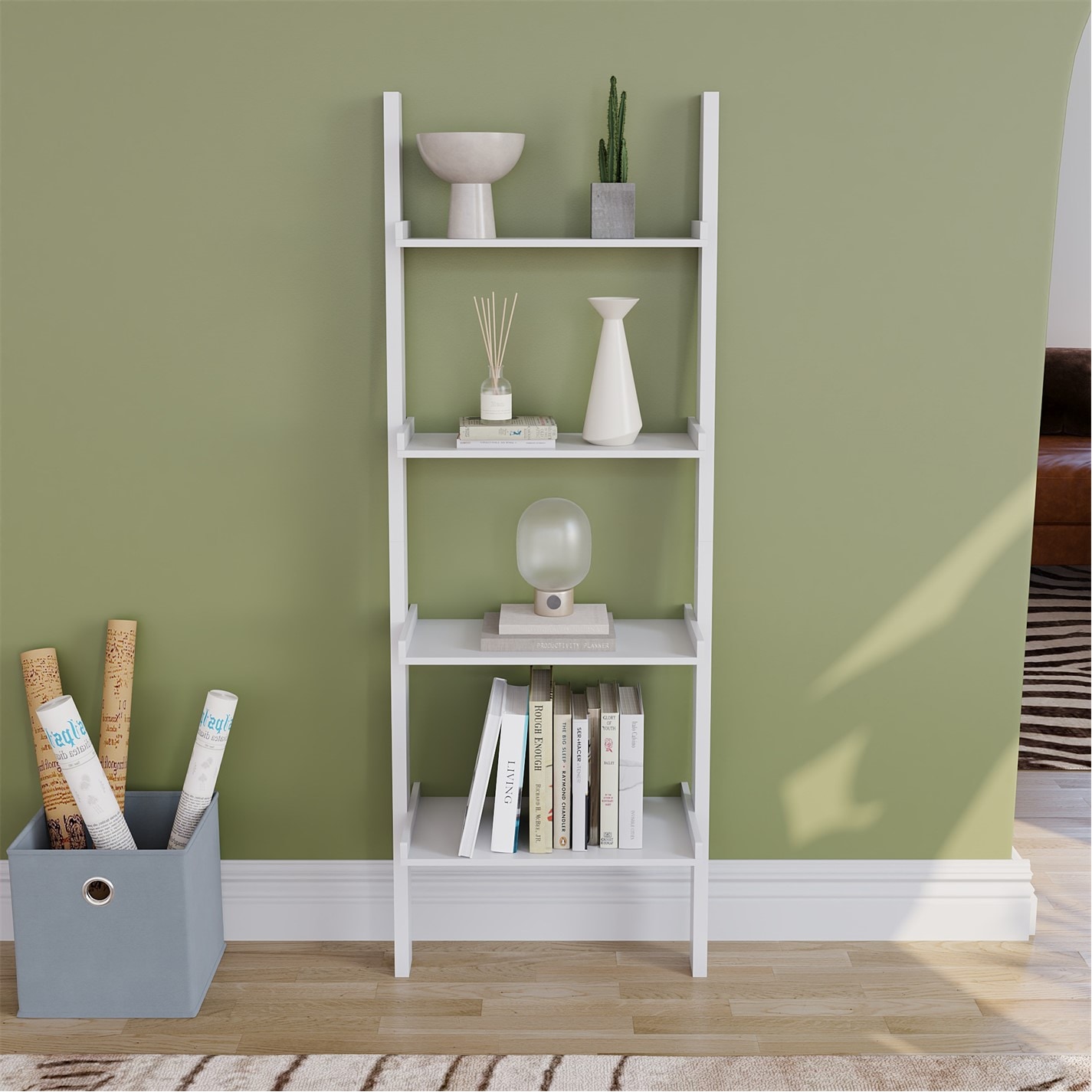 Lassic | Vida Designs York 4 Tier Ladder Bookcase | Bookcases ...