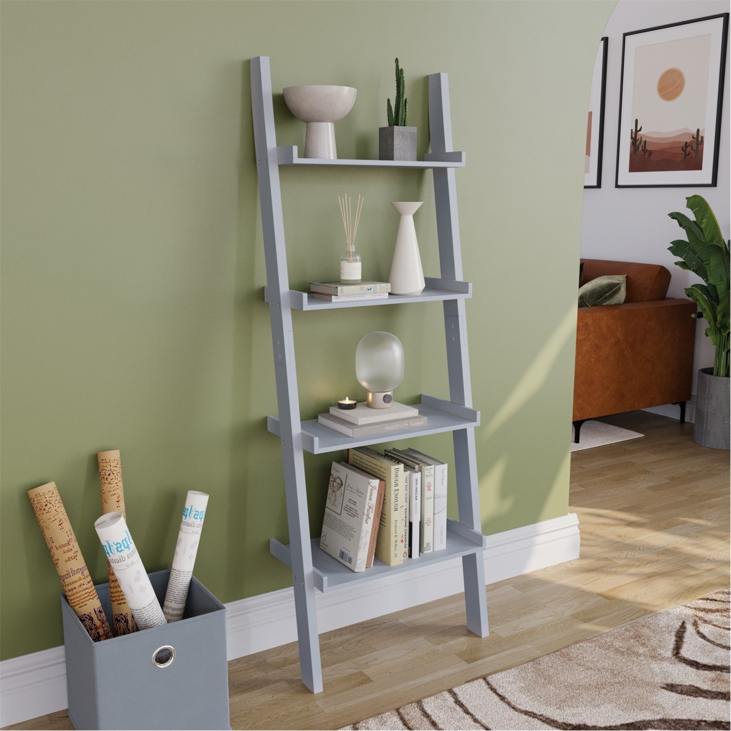 Lassic | Vida Designs York 4 Tier Ladder Bookcase | Bookcases ...