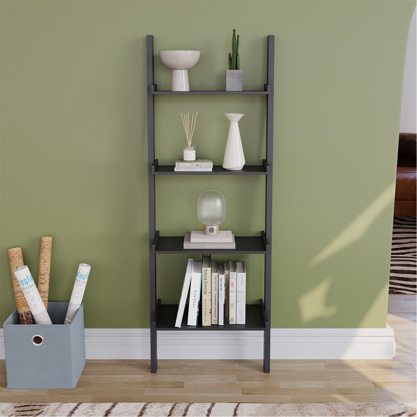 Lassic | Vida Designs York 4 Tier Ladder Bookcase | Bookcases ...