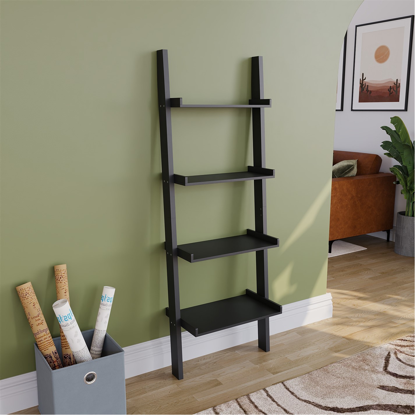 Lassic | Vida Designs York 4 Tier Ladder Bookcase | Bookcases ...