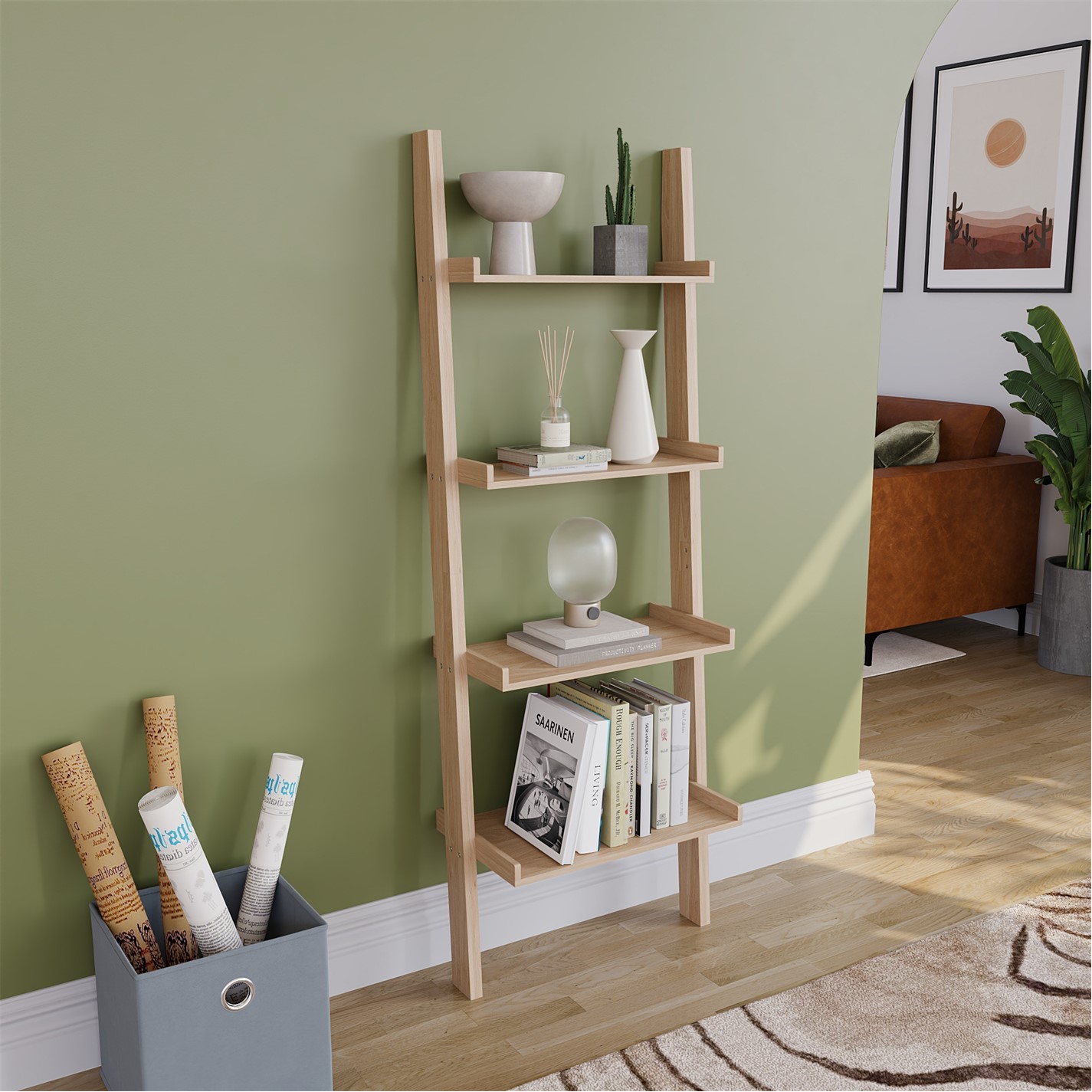Lassic | Vida Designs York 4 Tier Ladder Bookcase | Bookcases ...