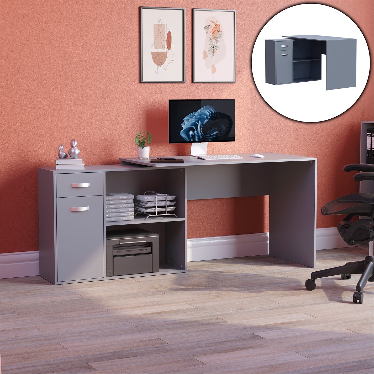 Lassic | Vida Designs Longton Adjustable Computer Desk | Desks ...