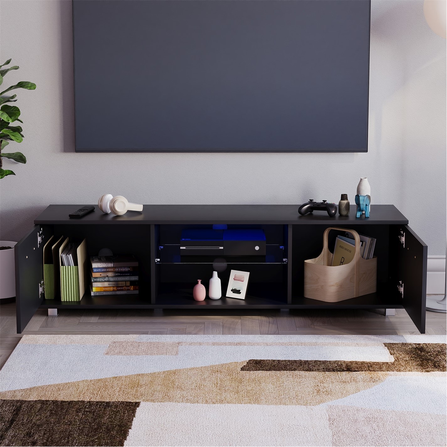 Lassic | Vida Designs Cosmo 2 Door Multi LED TV Unit 140cm | TV Stands ...