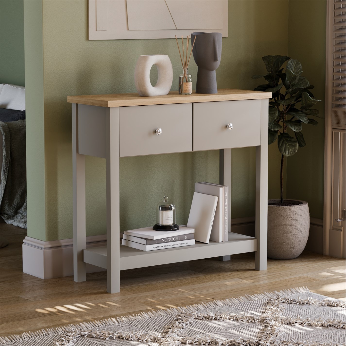 Lassic | Vida Designs Arlington 2 Drawer Console Table | Grey ...