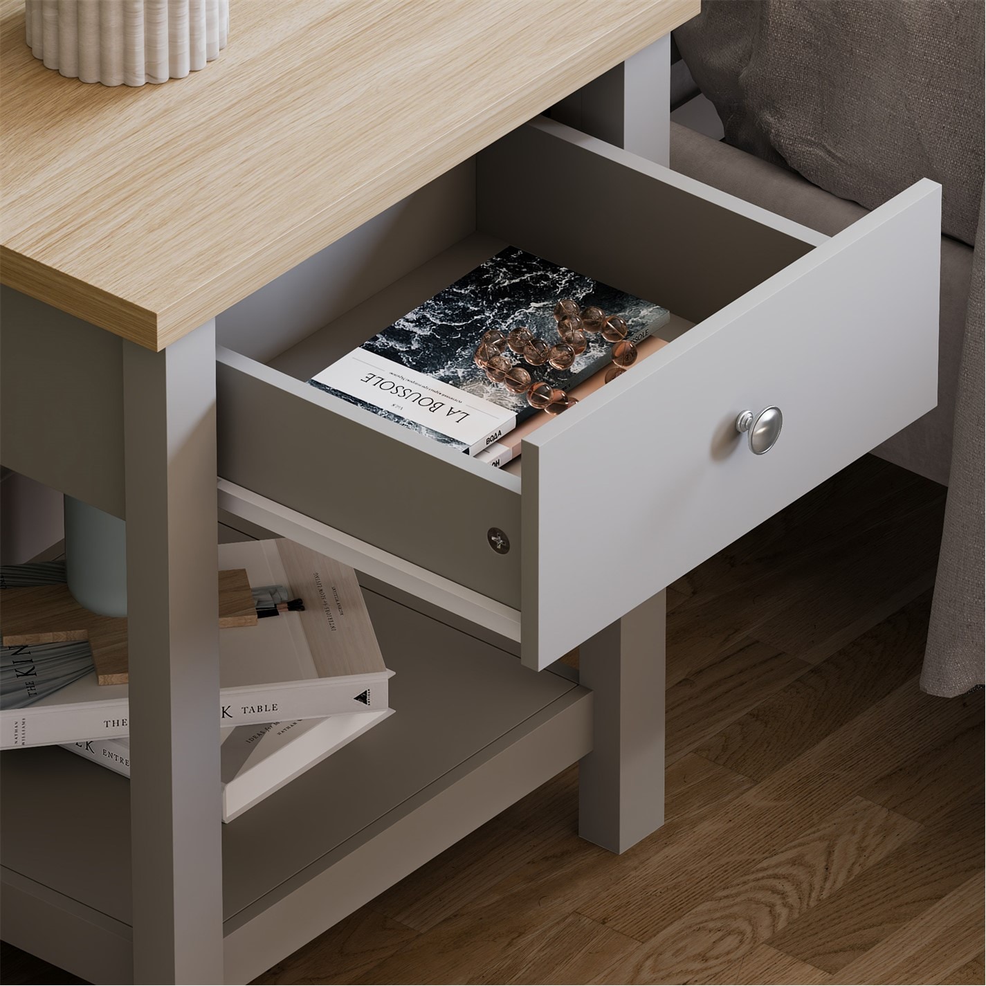 Lassic | Vida Designs Arlington 1 Drawer Side Table | Side Tables ...