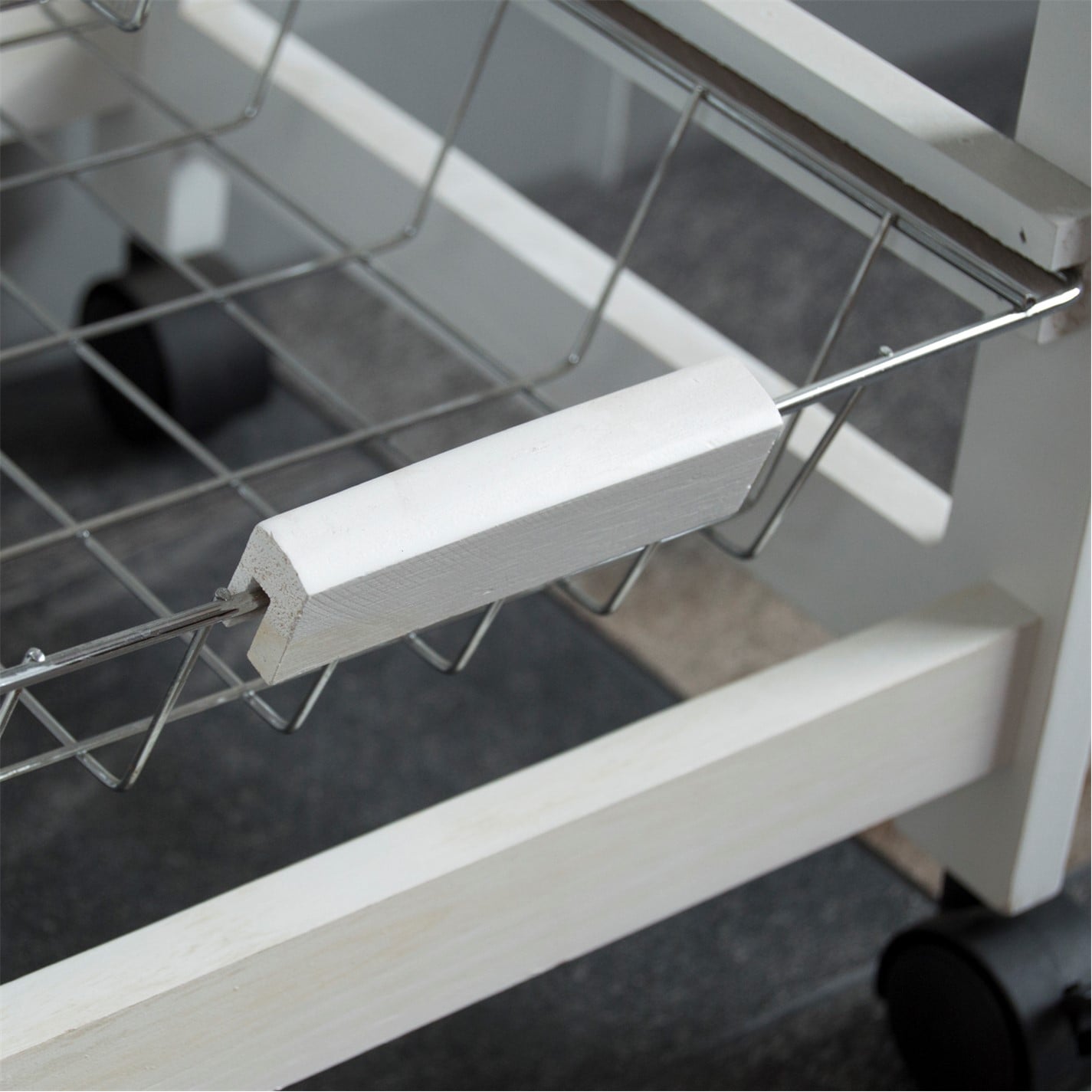 Lassic | Chef Vida 4 Tier Wooden Kitchen Trolley | White | SportsDirect.com