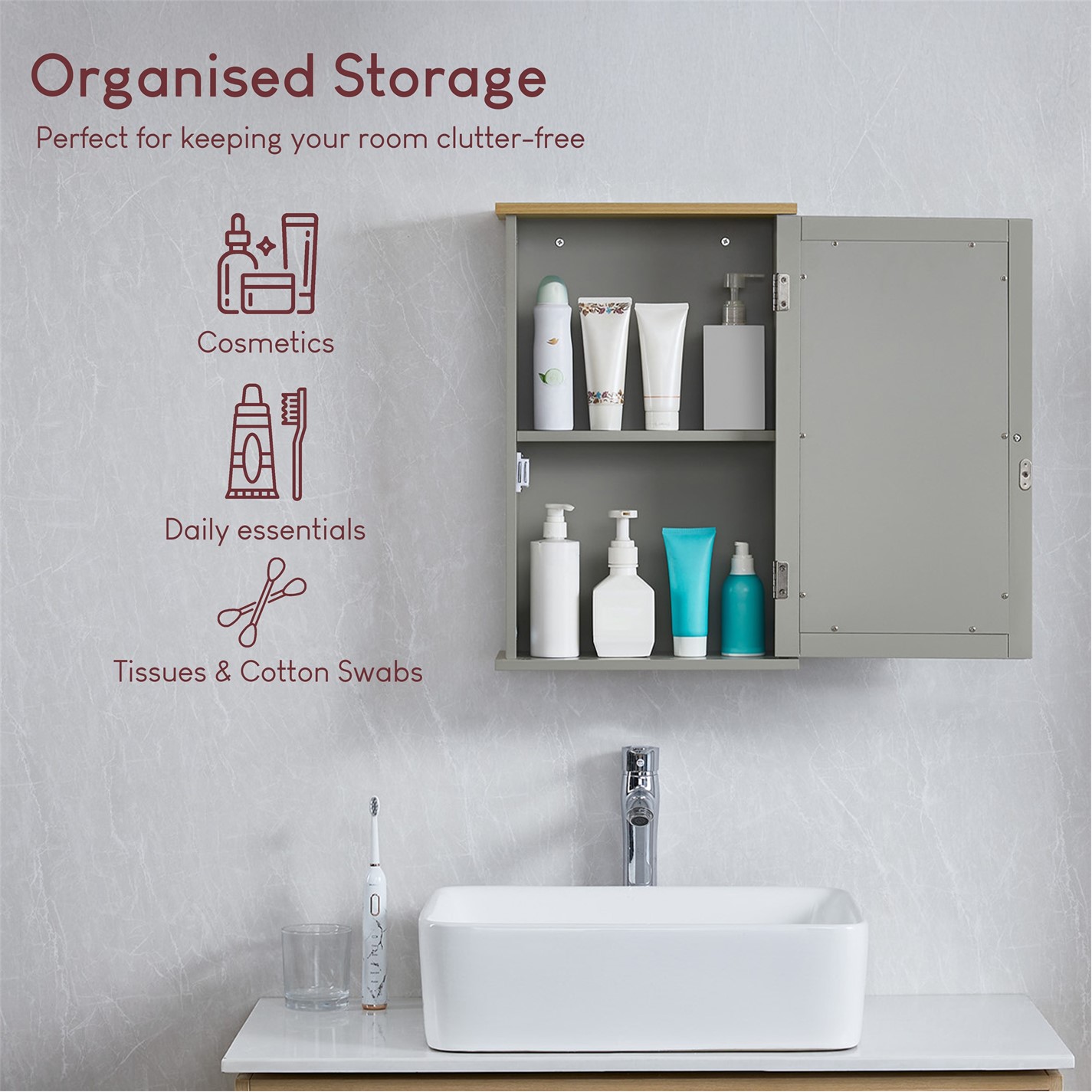 Lassic | Bath Vida Priano 1 Door Mirrored Wall Cabinet | Bathroom ...