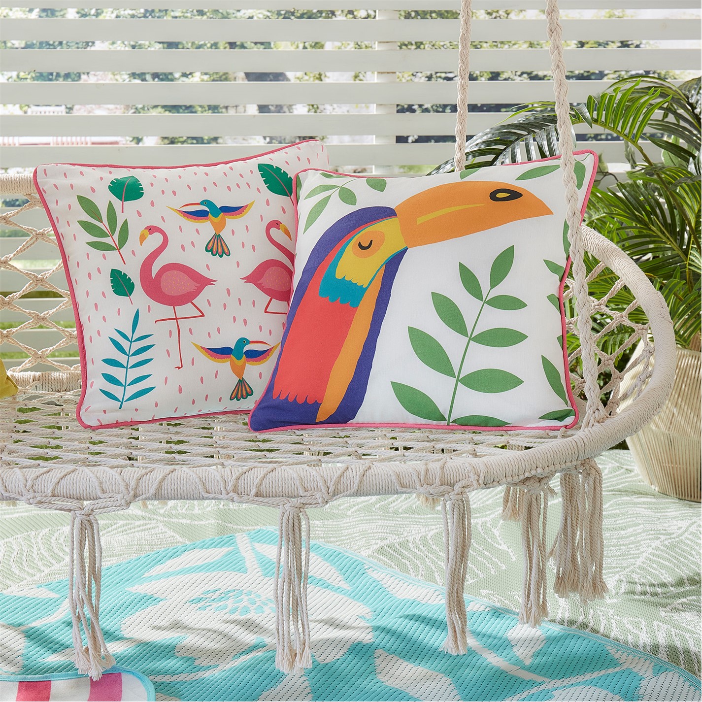 Fusion | Summer Garden Indoor Outdoor Hand Drawn Cushion | Garden ...