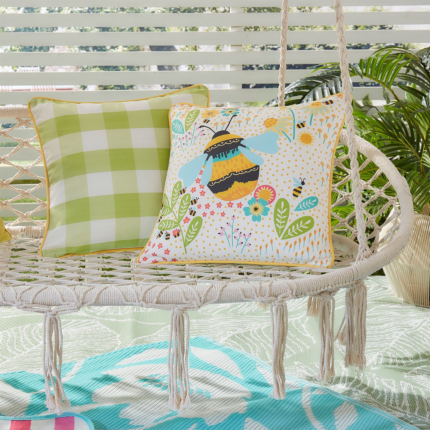 Fusion | Summer Garden Indoor Outdoor Hand Drawn Cushion | Garden ...