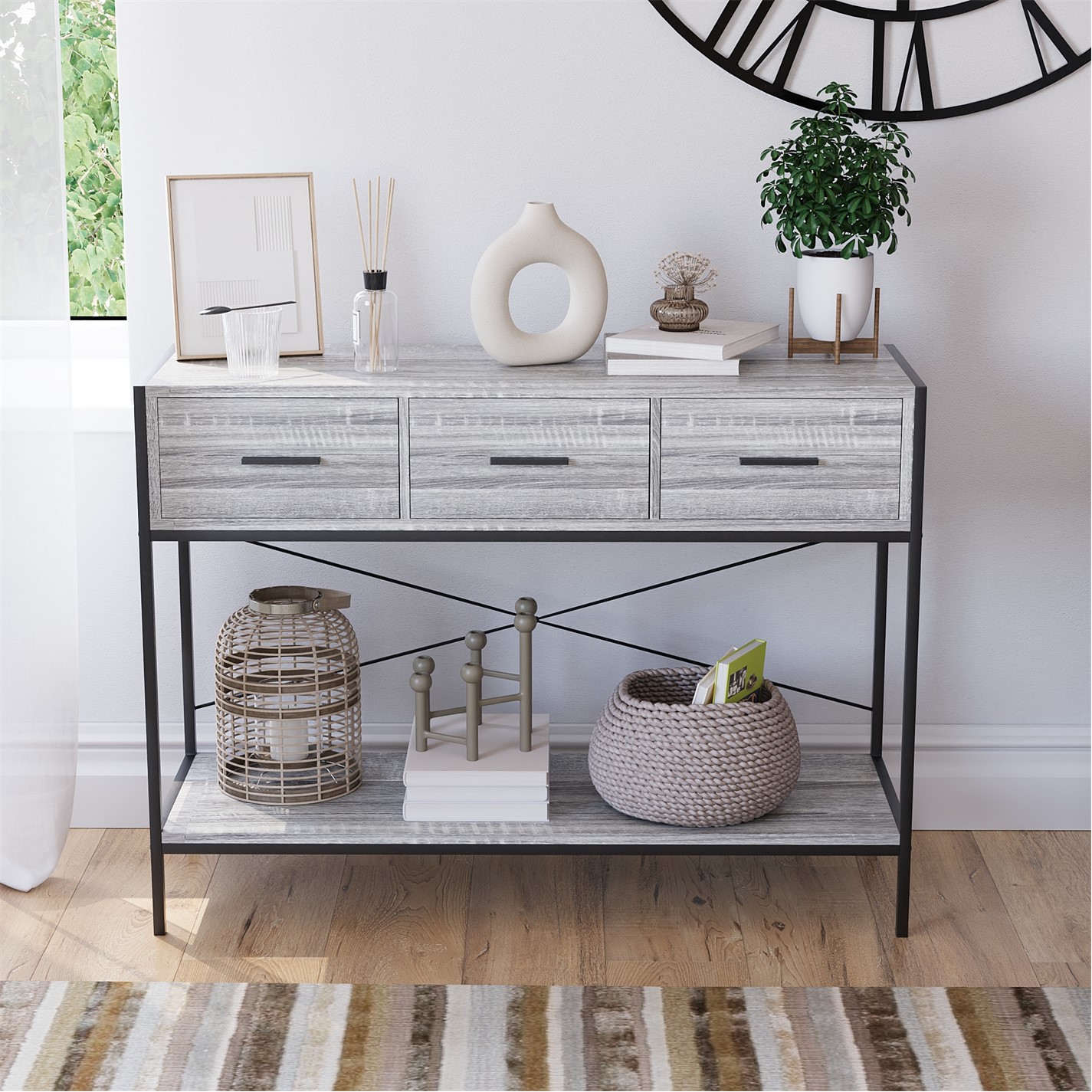 Lassic | Vida Designs Brooklyn 3 Drawer Console Table | Console Tables ...
