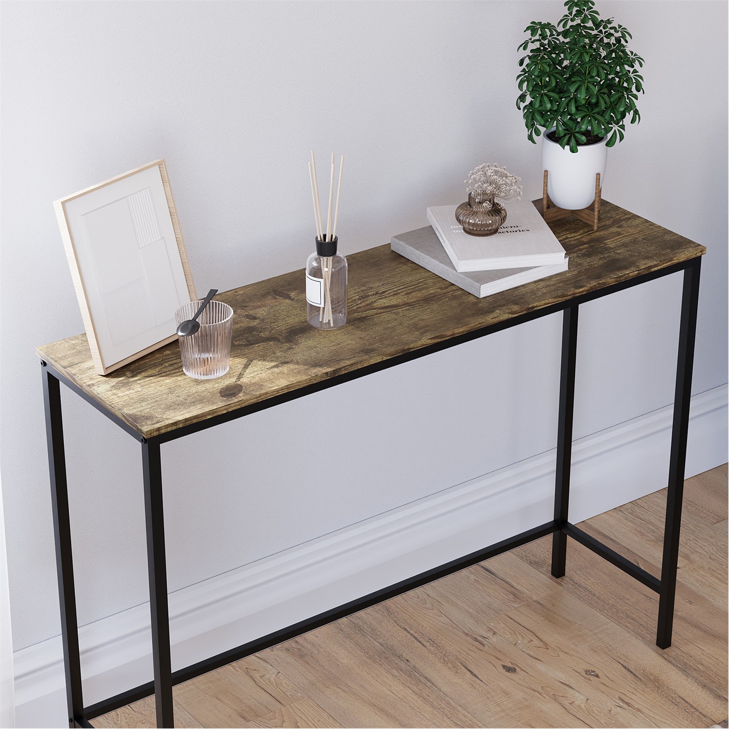 Lassic | Vida Designs Brooklyn Console Table | Dark Wood | SportsDirect.com
