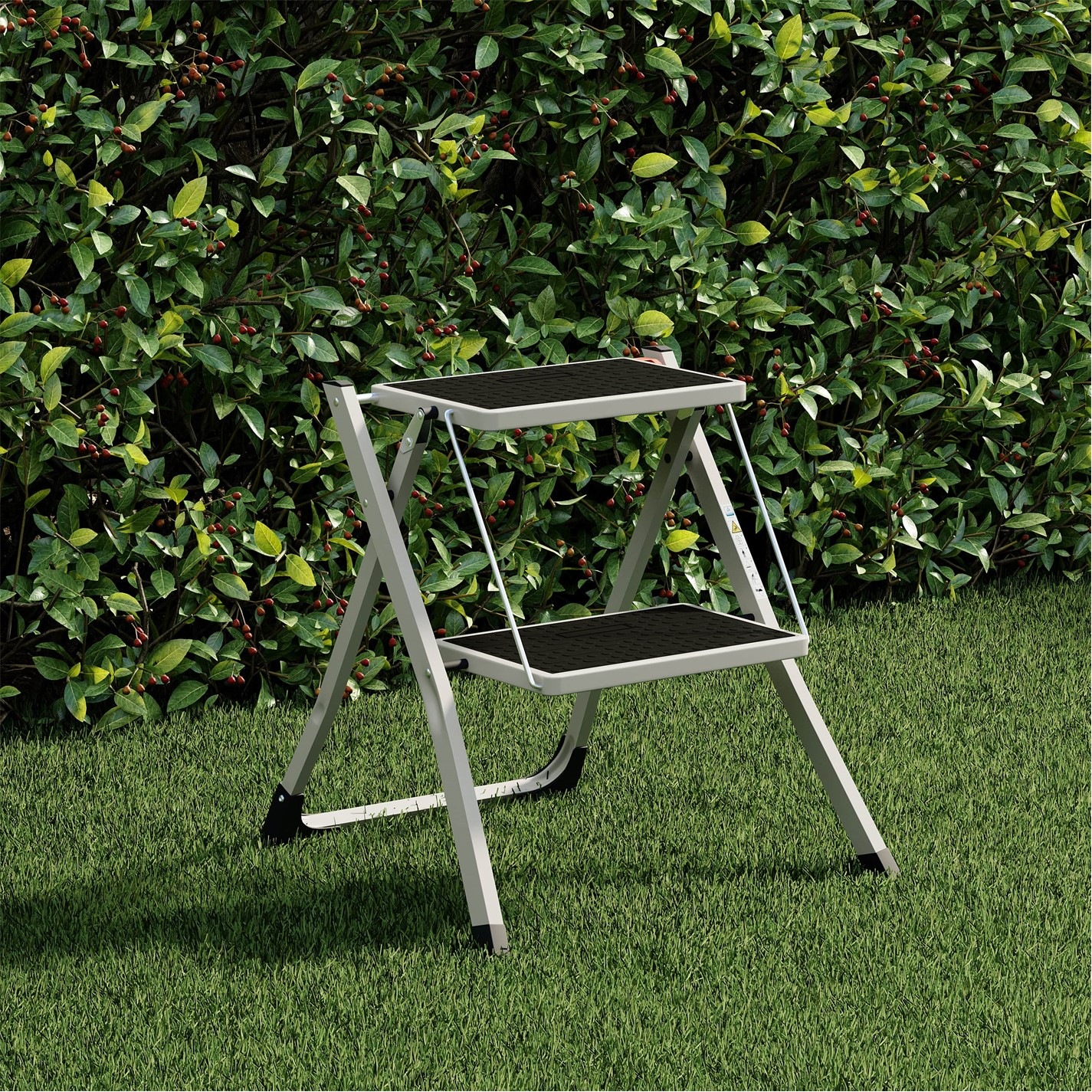 Lassic | Home Vida 2 Step Folding Step Ladder | White | SportsDirect.com
