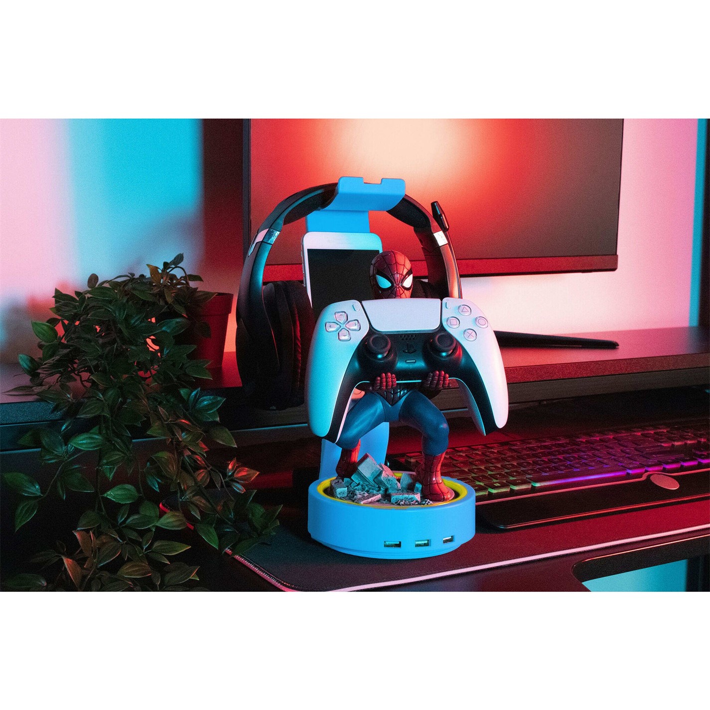 Cable Guys | Powerstand Headphone Charge Stand&Phone Rest WHT | Multi ...
