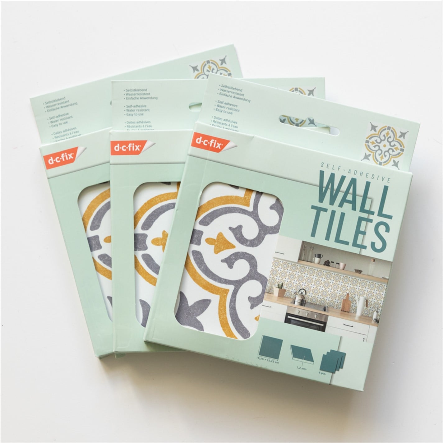 D C Fix | Self Adhesive Vinyl Wall Tiles Jamila Gold | Gold ...