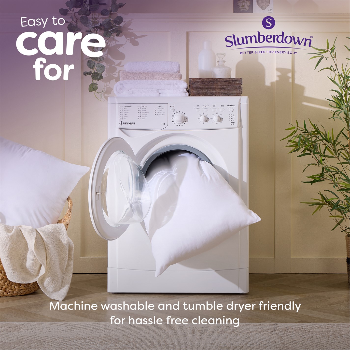 Slumberdown | Cosy Nights Medium Support Pillow | White | SportsDirect.com