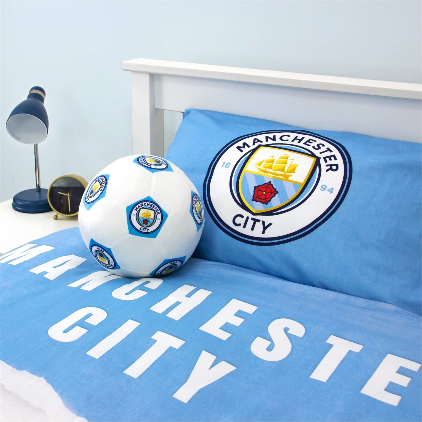 Team | Manchester City FC 3D Football Cushion | Multi | SportsDirect.com