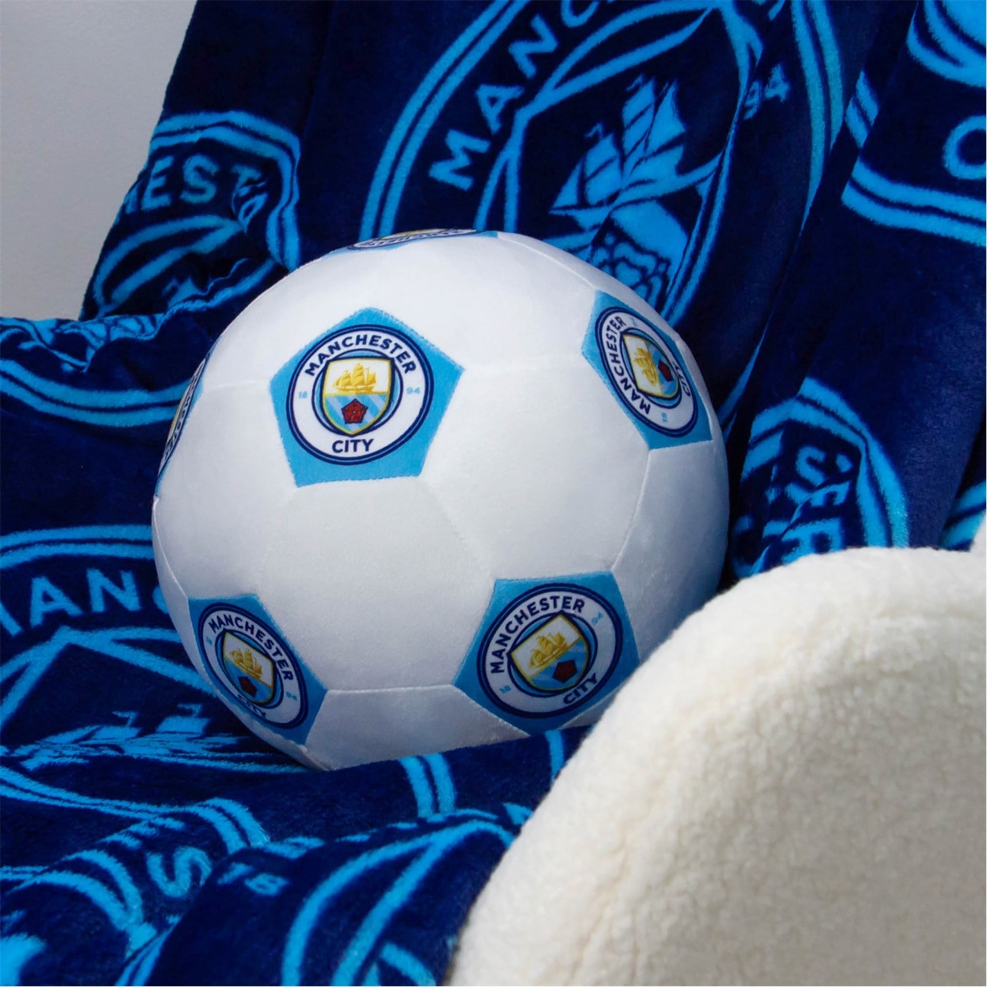 Team | Manchester City FC 3D Football Cushion | Multi | SportsDirect.com