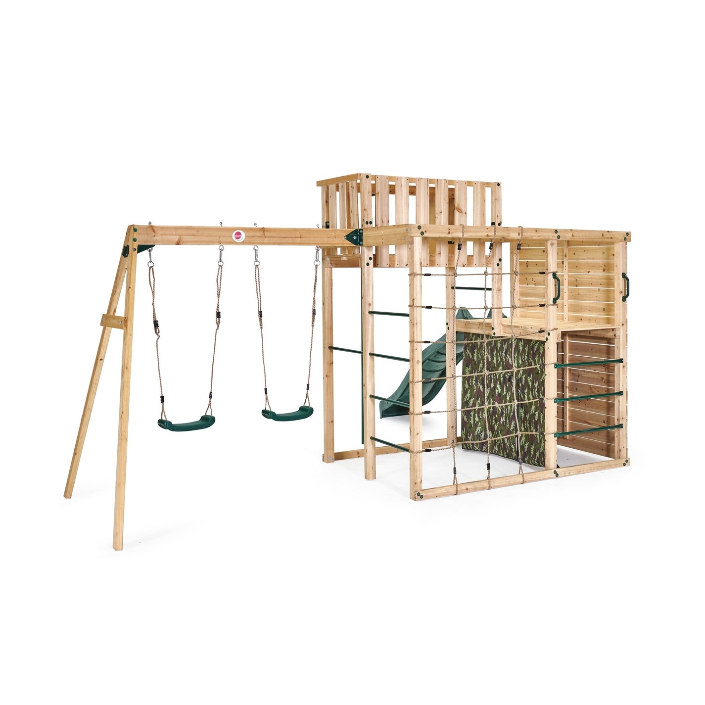 Plum Play | Plum Wooden Climbing Cube XL with Swing Arm | Natural ...