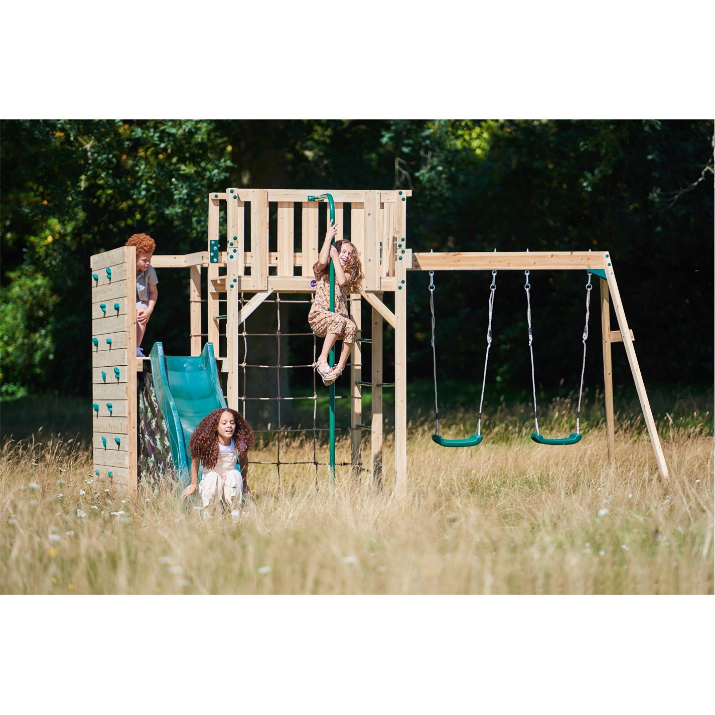 Plum Play | Plum Wooden Climbing Cube XL with Swing Arm | Natural ...
