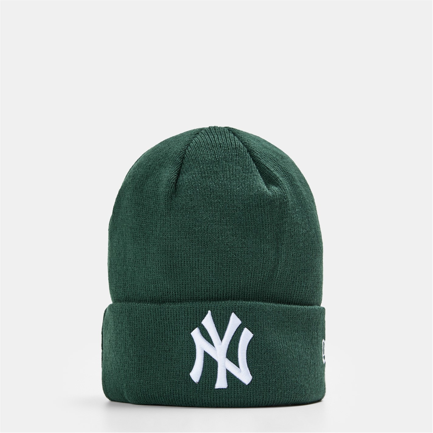 New Era | Essential MLB Cuff Knit Beanie | Ny Green/White ...