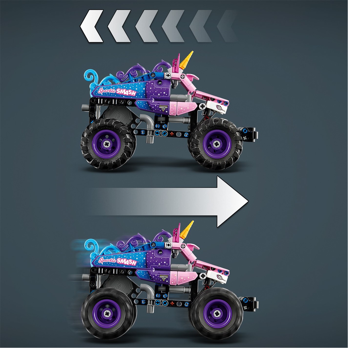 LEGO | Technic Monster Jam Sparkle Smash Pull-Back Toy 42220 | Tbc ...
