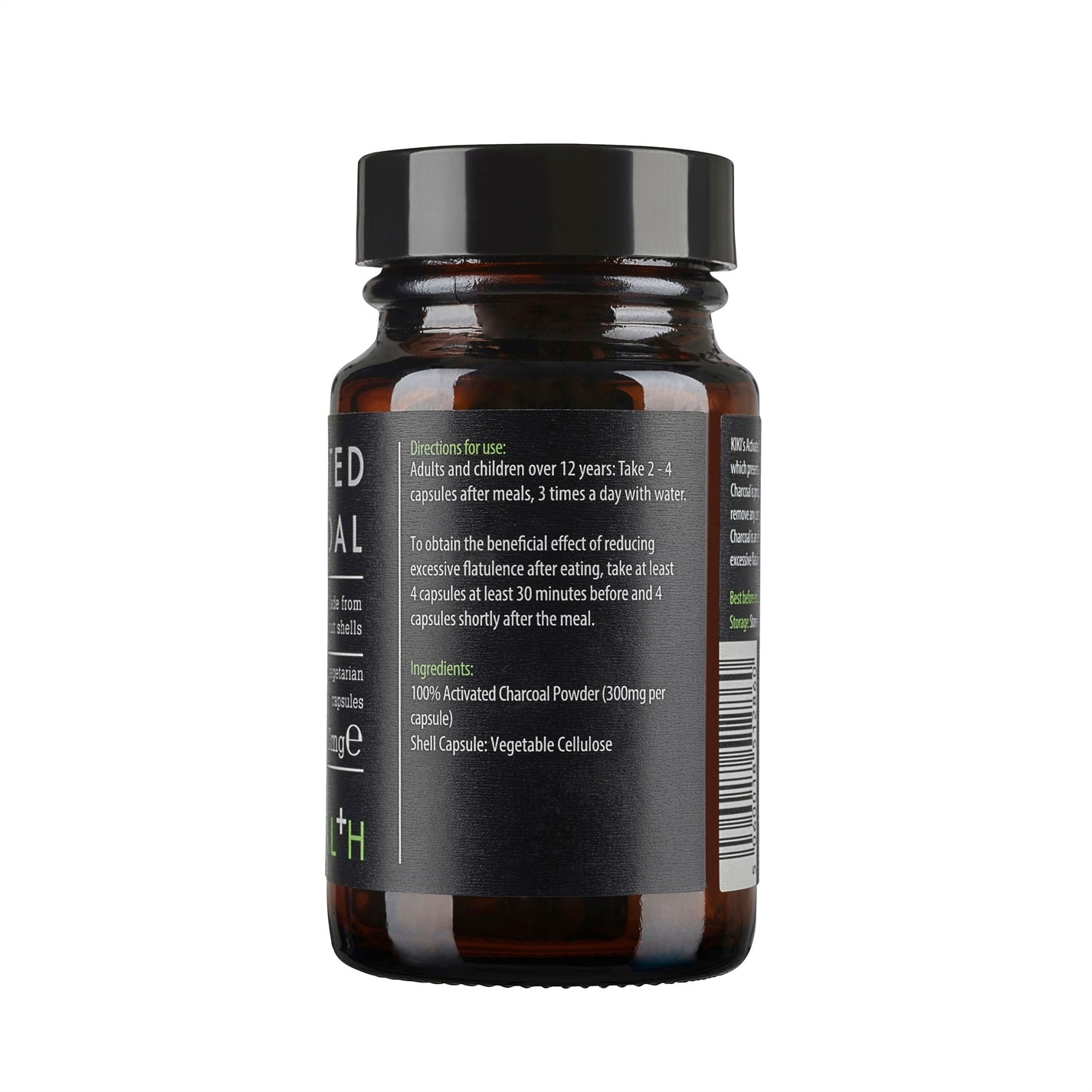 KIKI HEALTH | Activated Charcoal Vegicaps | Black | SportsDirect.com