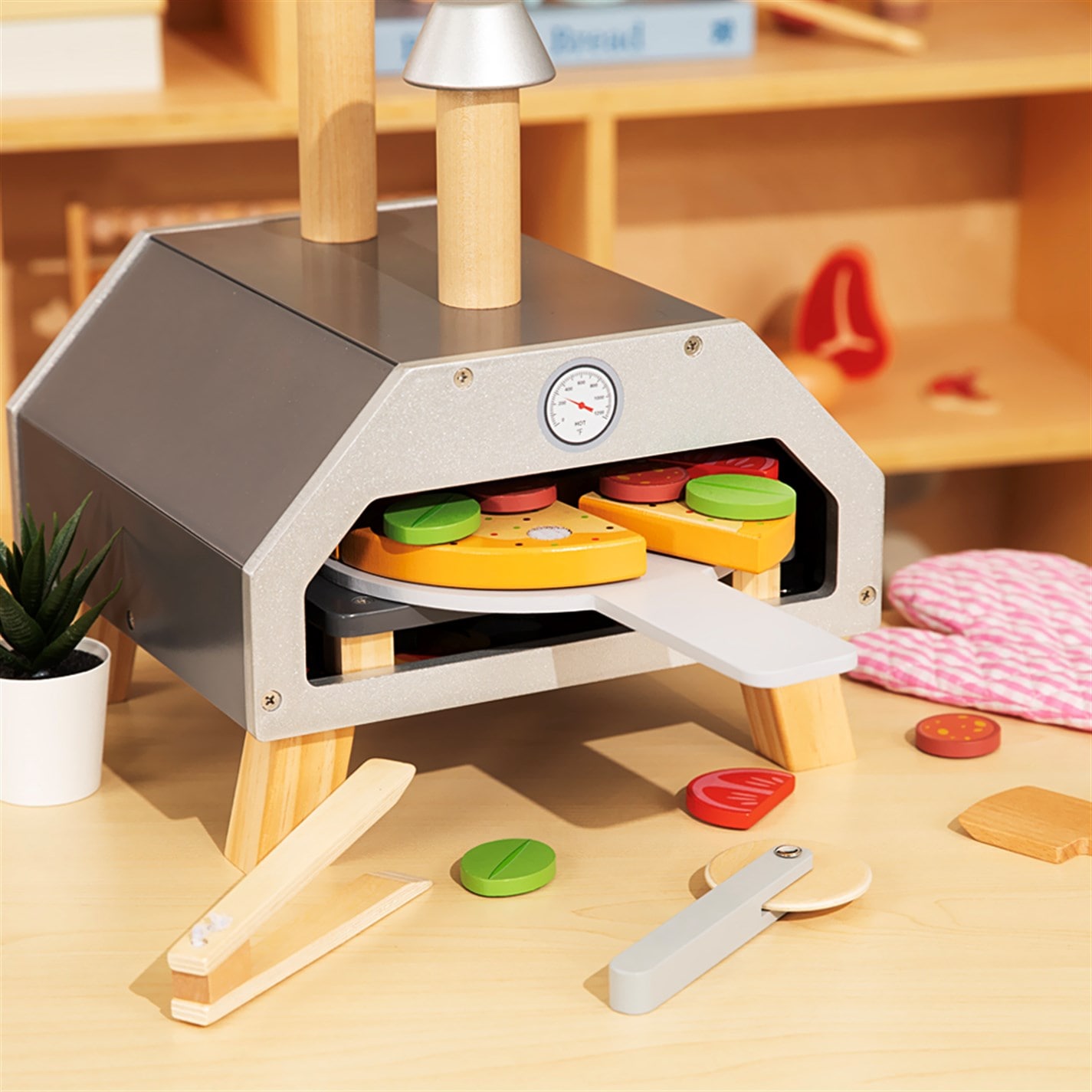 Tooky Toy | Wooden Pizza Oven Playset | Multi | SportsDirect.com