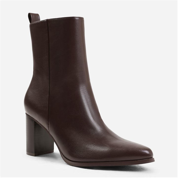 Where's That From Wheres That From North Block Heel Ankle Boot In Dark ...